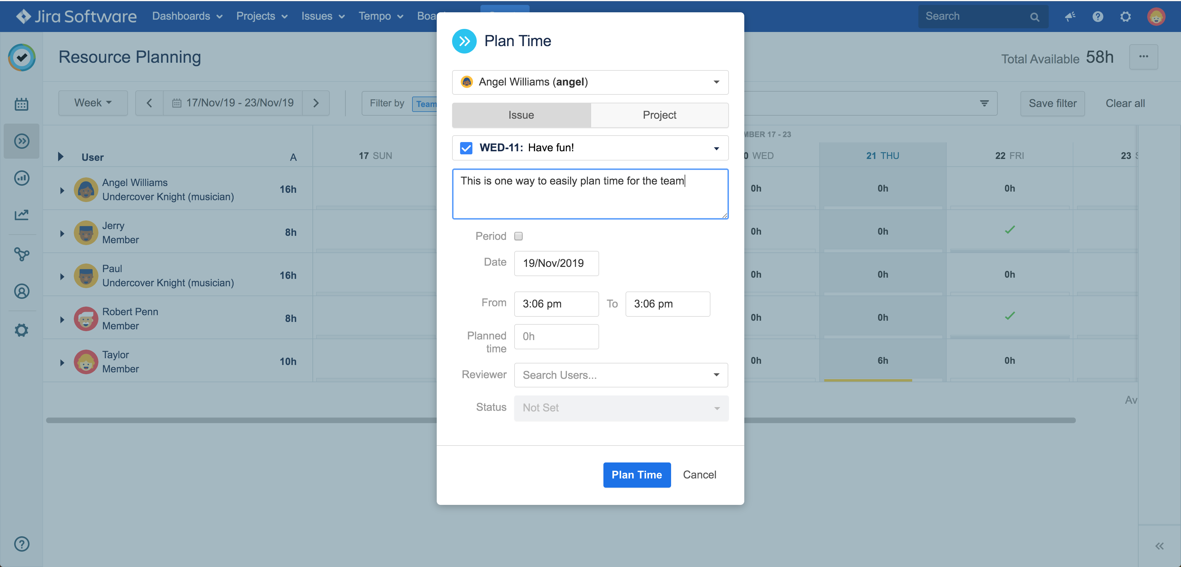 Tempo Timesheets – Integrated time tracking for Jira